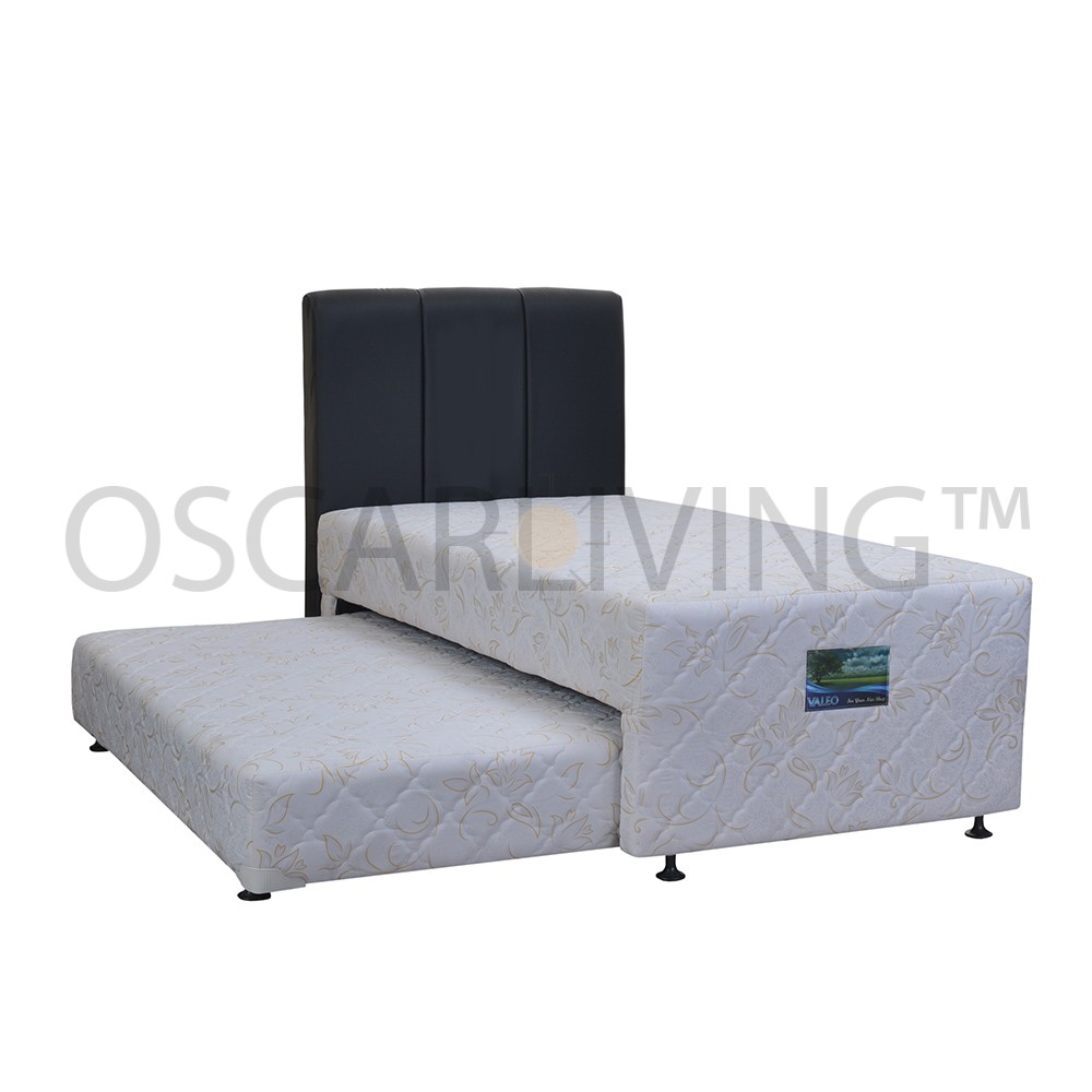 Jual Valeo Superkoil 2in1 Kasur Spring Bed HB Vadia Hitam [Springbed ...