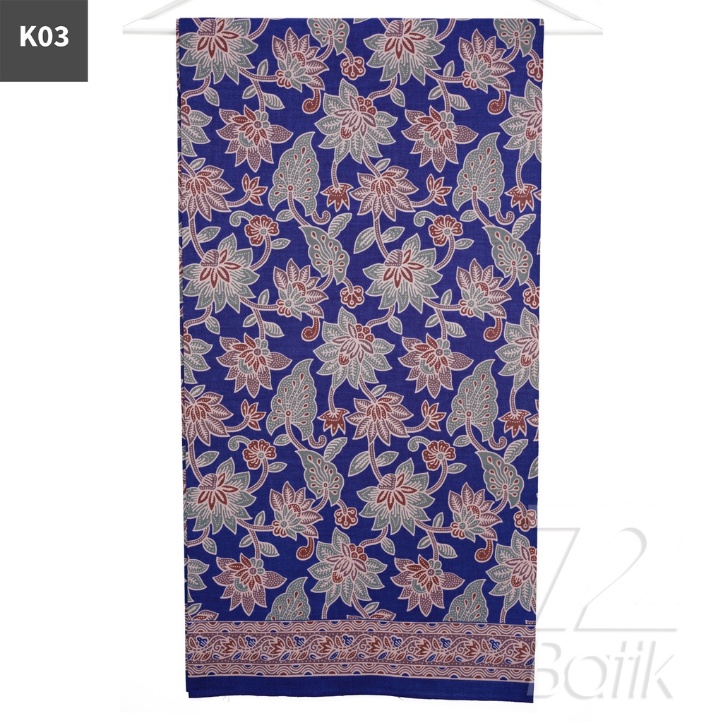Jual KAIN BATIK PREMIUM Bahan Katun Motif Daun Talas Warna Biru Tua ...