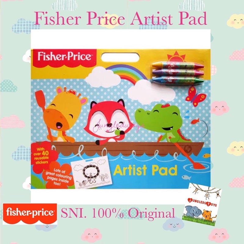 Jual Fisher Price Artist Pad Stickers Original Buku Mewarnai Dan ...