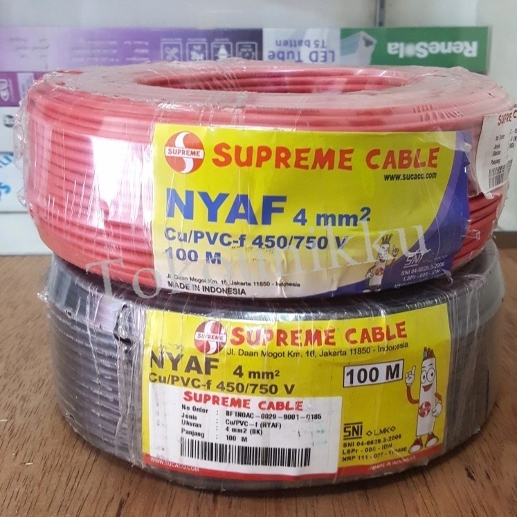 Jual KABEL LISTRIK SERABUT ENGKEL NYAF SUPREME 4MM | Shopee Indonesia