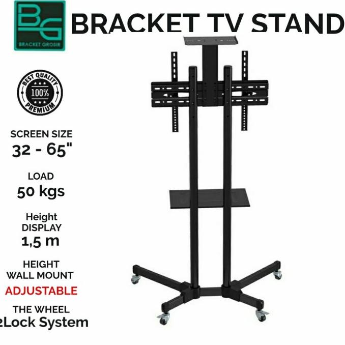 Jual bracket tv standing 32 - 65 inch import adjustable NEW MODEL ...