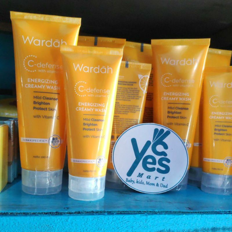 Jual Wardah Sabun Muka C Defense 100 ml 60 ml Creamy Wash Vitamin C ...