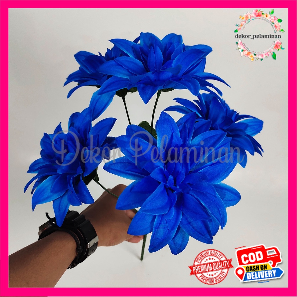 Jual BUNGA KRISAN JUMBO DIAMETER 14CM ARTIFICIAL CABANG 5-ARTIFISIAL ...