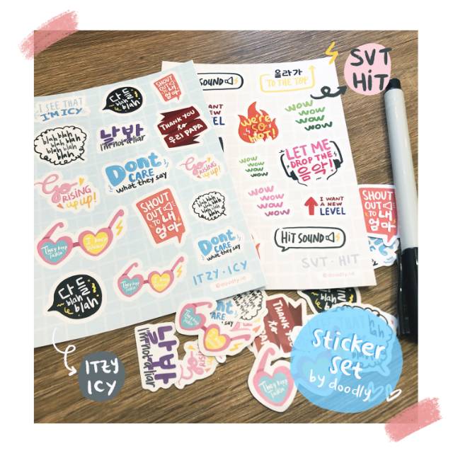 Jual Lyrics Doodle Sticker Set | Shopee Indonesia