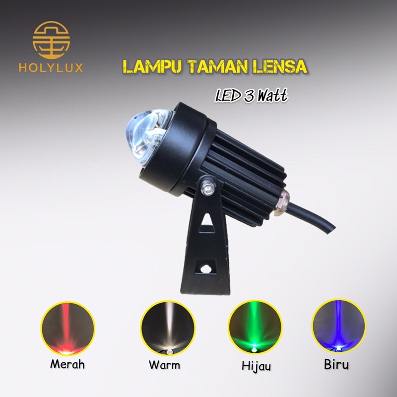 Jual Holylux Lampu Taman Spot/Lampu Taman Lensa LED 3 Watt | Shopee Indonesia