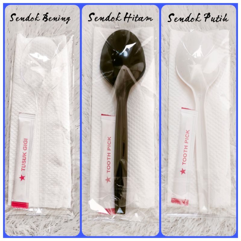 Jual Set Sendok Lengkap Dengan Tissu /Sendok Makan Catering Sendok ...