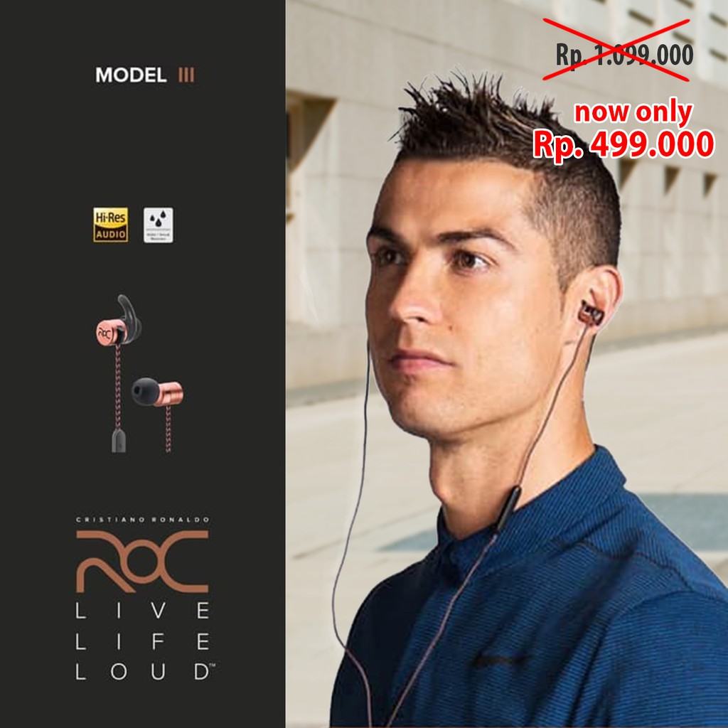 Jual Premium Earphone ROC III By Cristiano Ronaldo Earset Headphone ...