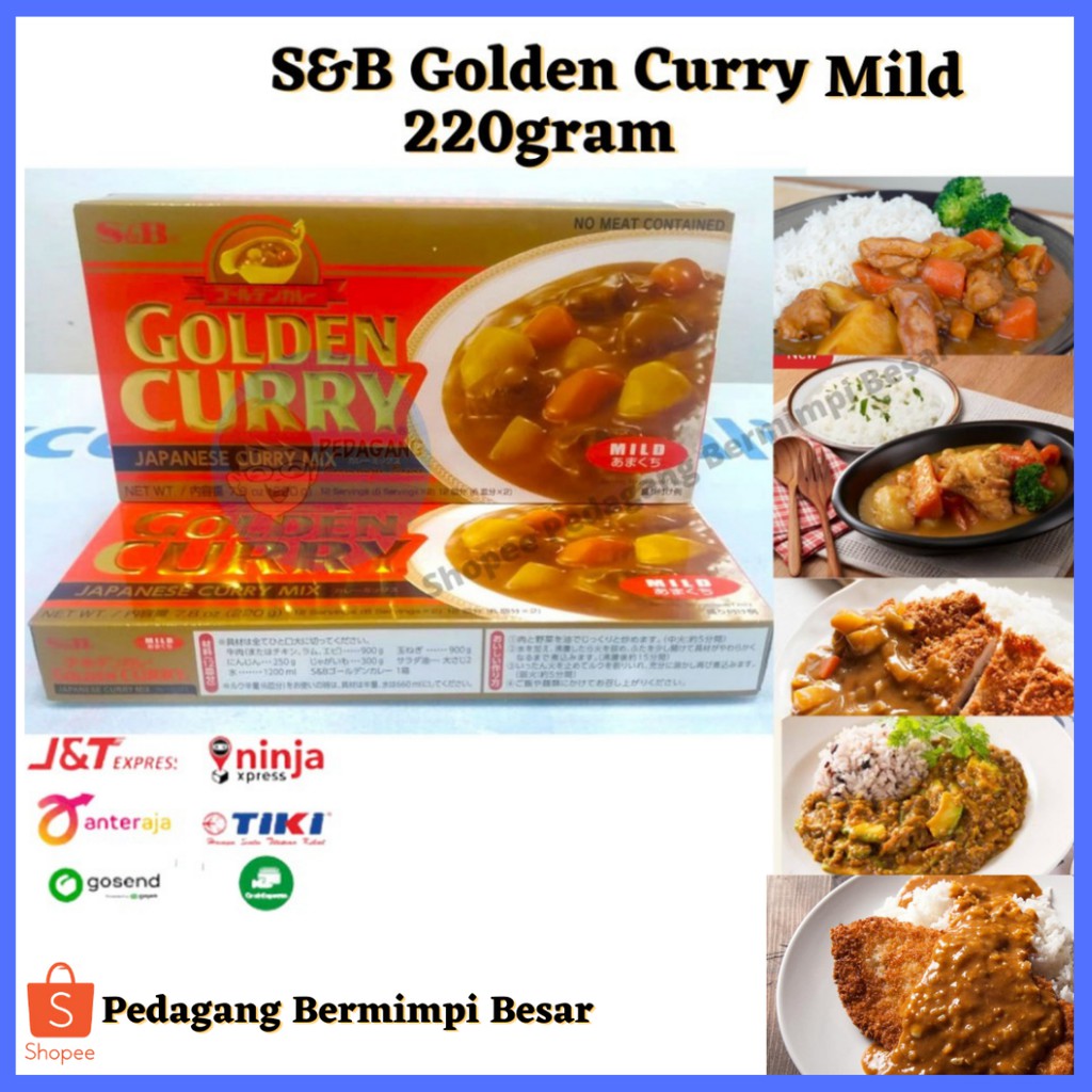 Jual S&B Golden Curry 220gr Mild | Kari Blok | Kari Jepang | Shopee ...