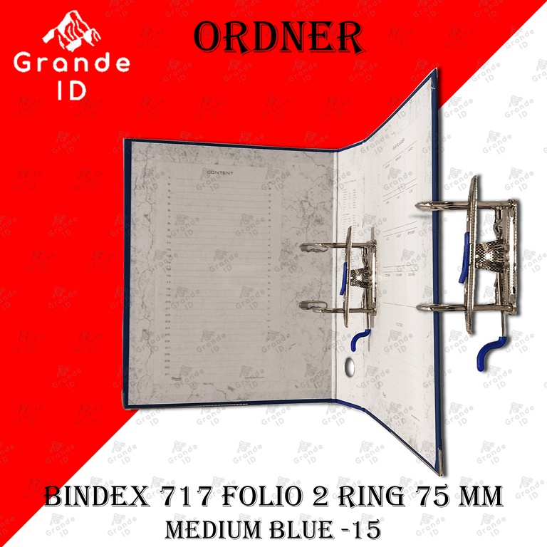 Jual ORDNER BINDEX 717 FOLIO 2 RING 75 MM ECOLOGY LEVER ARCH FILE ...
