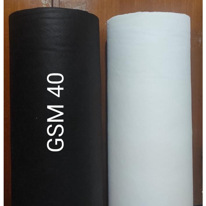 Jual Bahan/Kain Spunbond/Non Woven PP 40 GSM Putih/Hitam ( Jual Rol an ...
