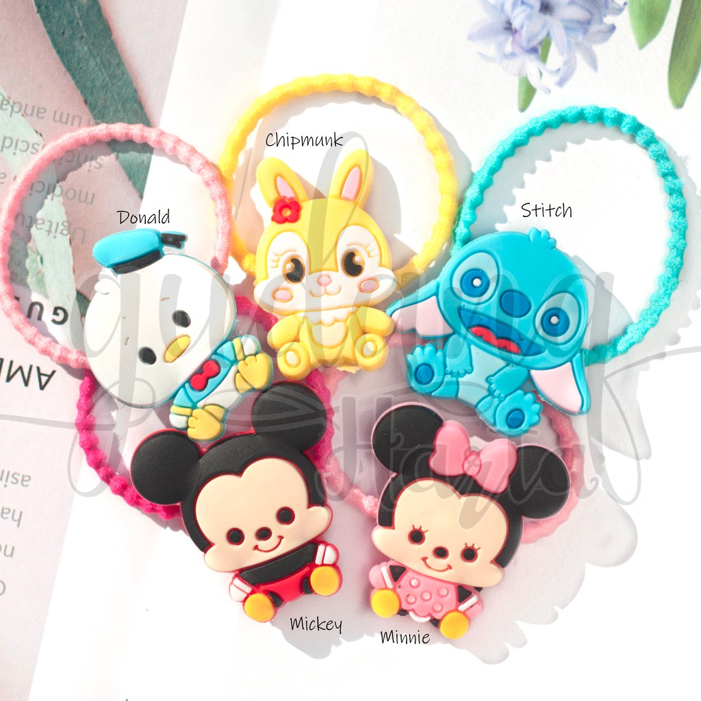 Jual Ikat Rambut Karakter Anak Lucu Bebek Tikus Karet Rambut Murah SET ...