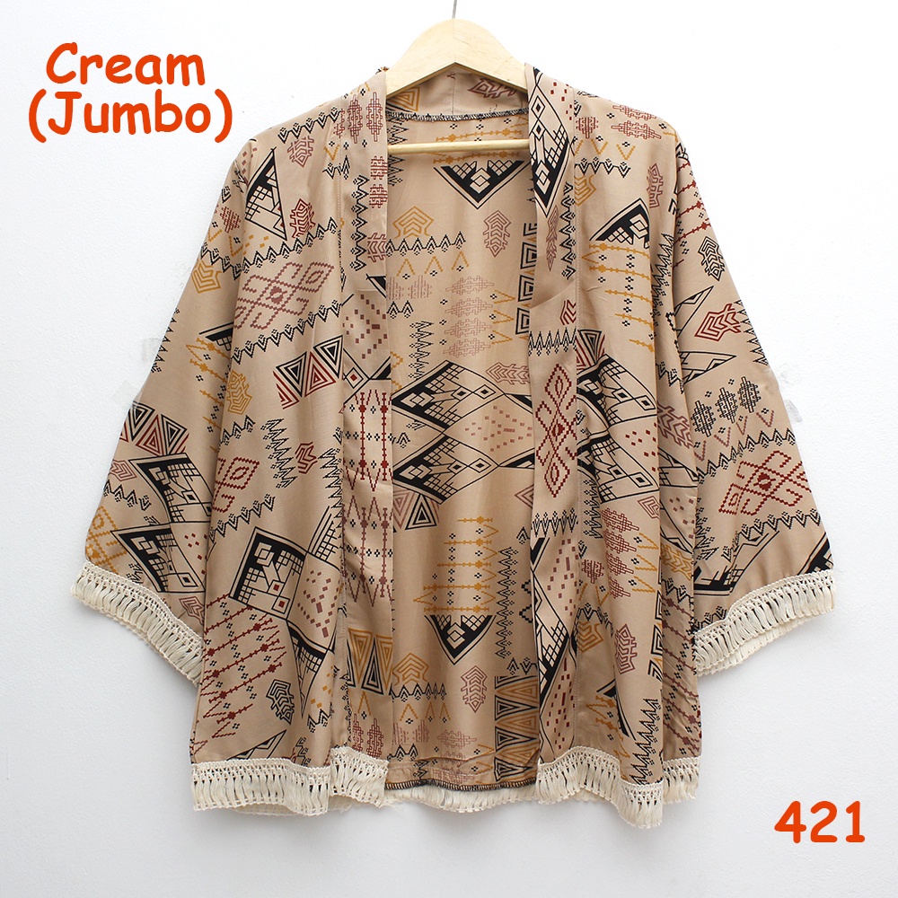 Jual 𝑱𝒂𝒌𝒂𝒓𝒕𝒂𝑭𝒂𝒔𝒉𝒊𝒐𝒏 cardigan outer batik tribal katun adem rumbai sisir ...