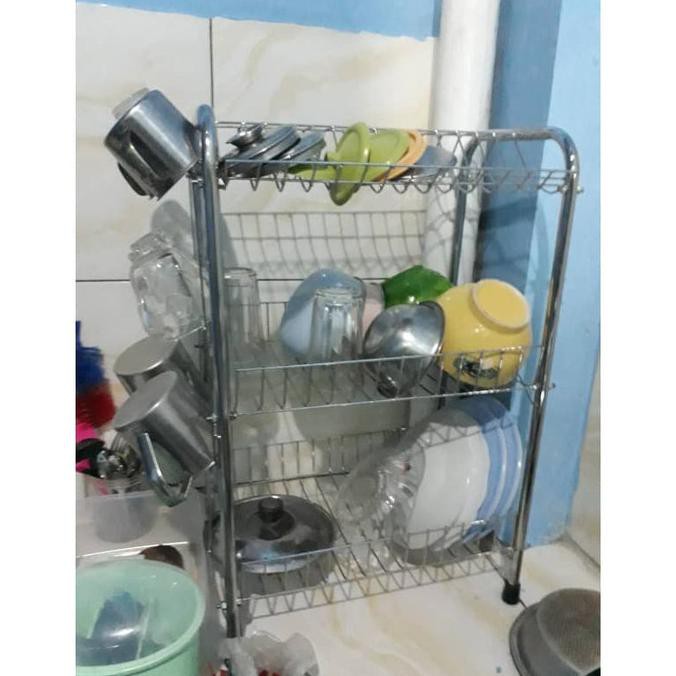 Jual Rak Piring / Tempat Piring Stainless Bahan Kokoh Dan Susun 3 ...