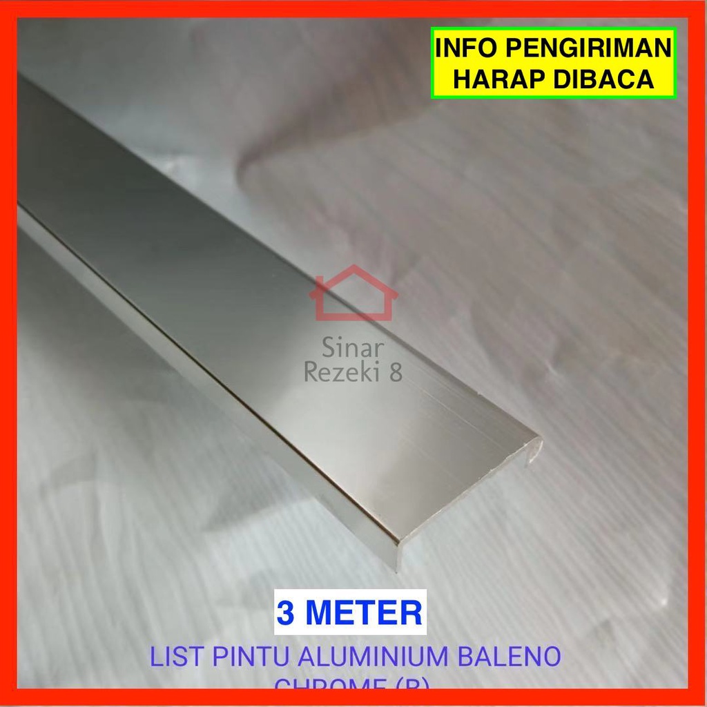 Jual Lis Pintu Aluminium Profil CH Tarikan Panjang Edging Frame Handle ...