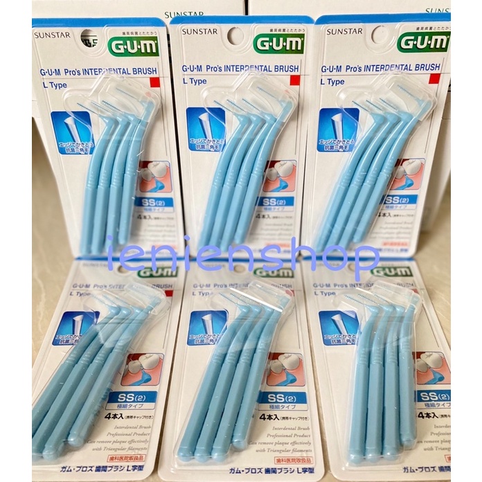 Jual ien ien GUM Interdental Brush L Type Sikat Gigi Interdental Sikat ...