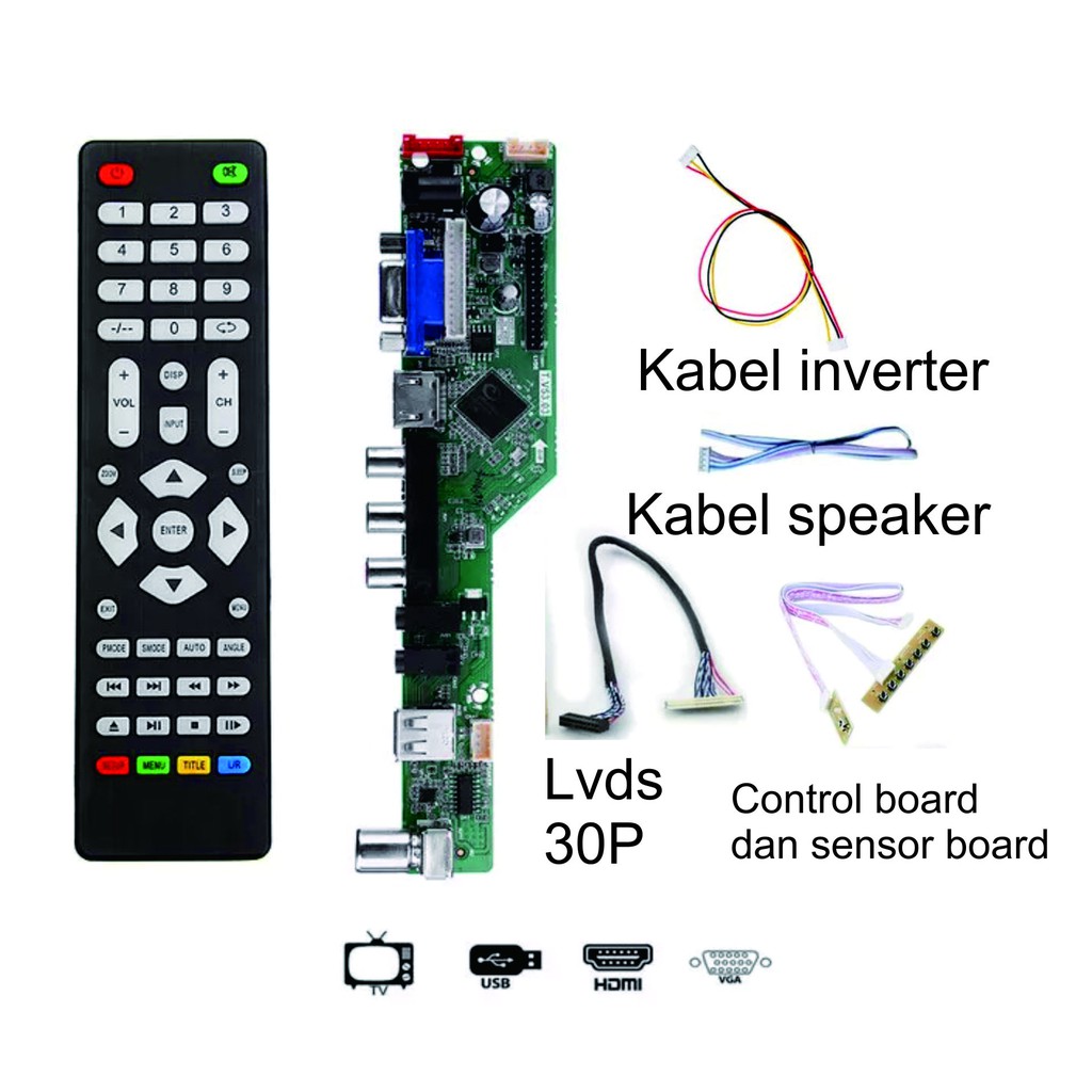 Jual Universal LCD / LED board paket hemat murah / mainboard universal ...