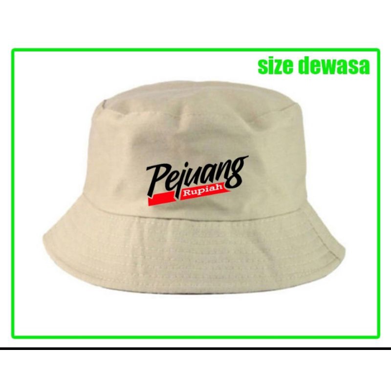 Jual topi bucket keren logo pejuang rupiah | Shopee Indonesia
