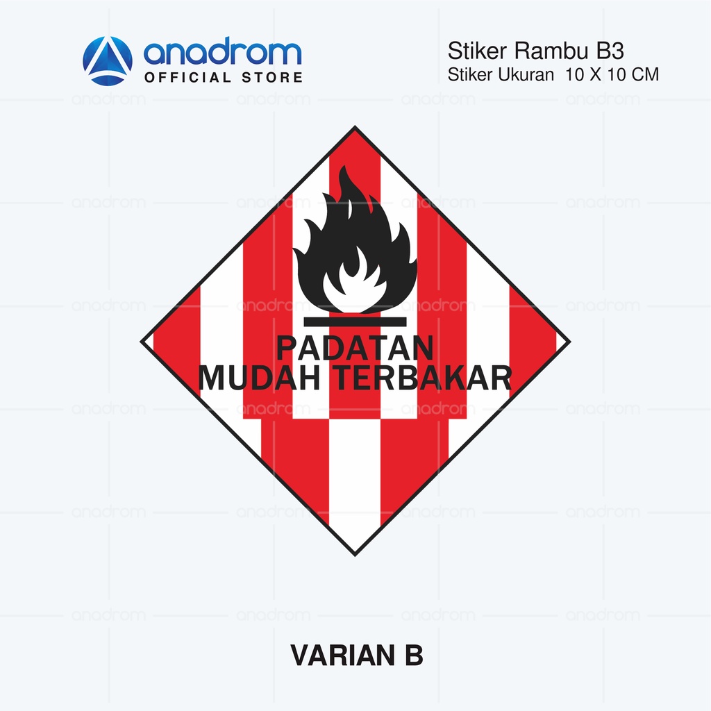 Jual Stiker Limbah B3 | Hazardous Material Sign | 10x10 cm & 25x25 cm ...