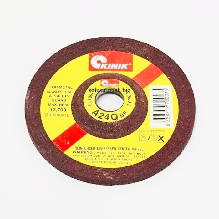 Jual Batu Slep Kinik Gerinda Grinding Wheel 4 INCH x 6mm 4" TEBAL ASAH ...