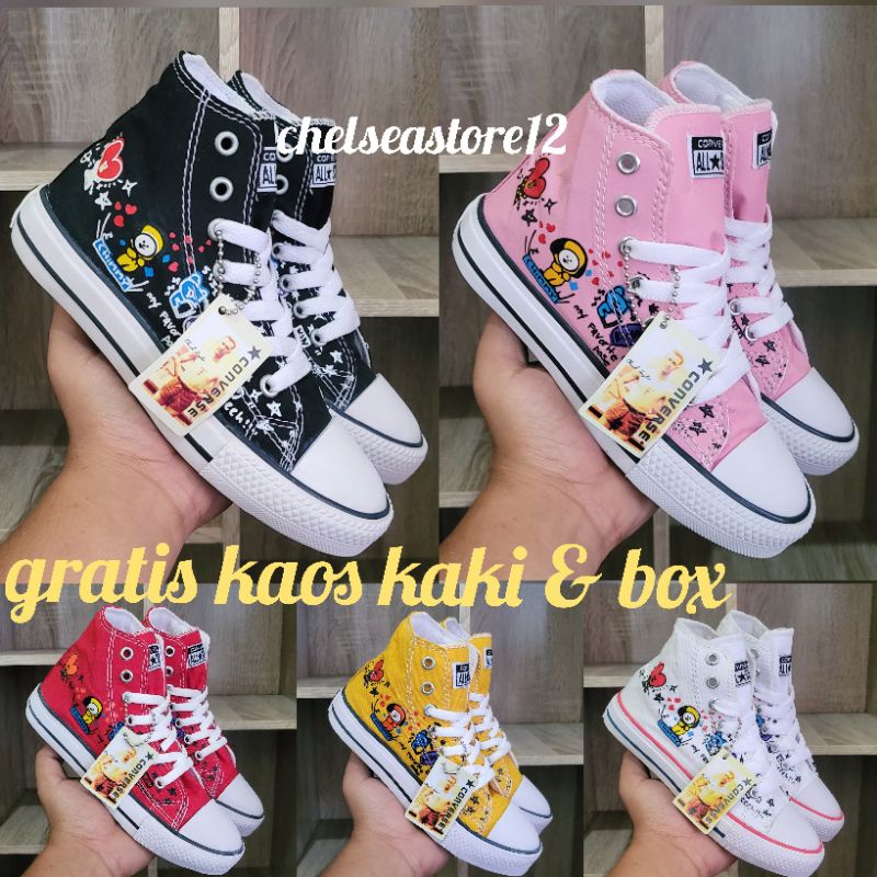 Jual SEPATU CONVERSE ANAK BTS BT21 SEPATU ANAK PEREMPUAN & SEPATU ANAK ...