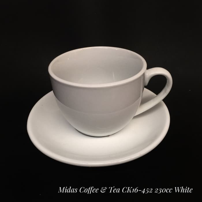 Jual Midas Coffee &- Tea Cup Mug Cangkir 230 mL Ivory White | Shopee ...
