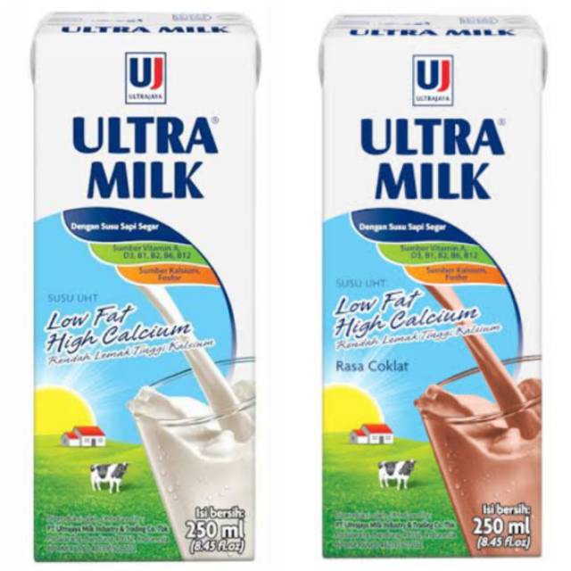 Jual ULTRA MILK LOW FAT 250 Ml | Shopee Indonesia