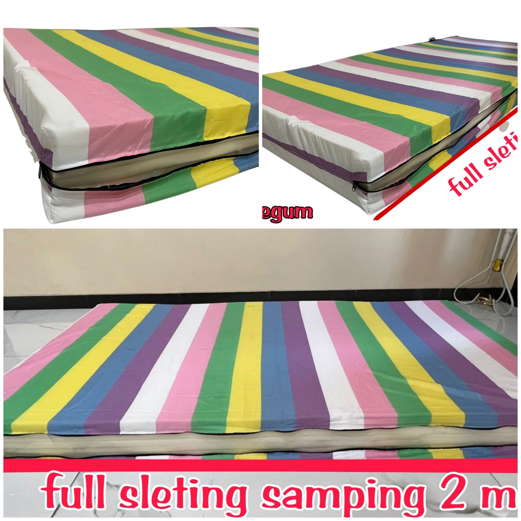 Jual Sarung kasur busa resleting / sprei resleting UK 90x200x15 cm ...