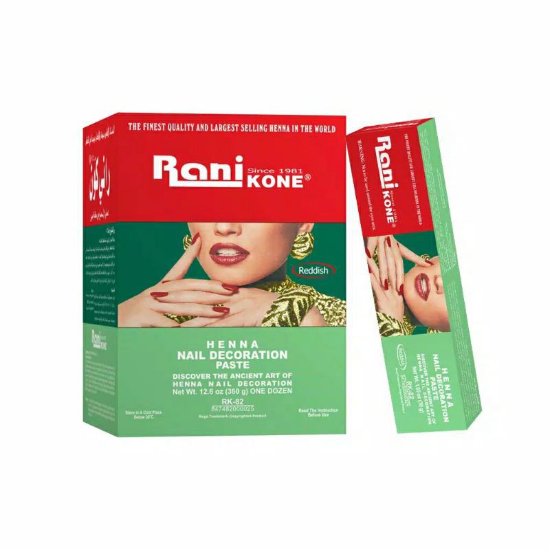 Jual Rani Kone RK-82 Red 30gr Pacar Kuku / Henna Alami Halal | Shopee ...
