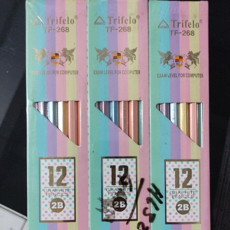 Jual Pensil 2B Trifelo Pastel TF-268 isi 12 | Shopee Indonesia