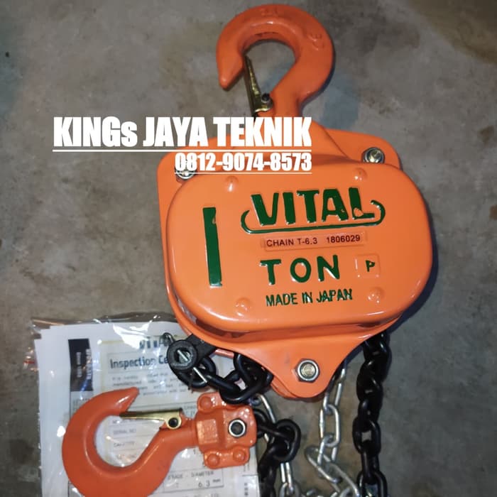 Jual CHAIN BLOCK VITAL 1 TON x 15 METER JAPAN | Shopee Indonesia