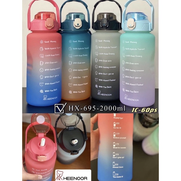 Jual BOTOL MOTIVASI 2 LITER MERK HEENOOR | Shopee Indonesia