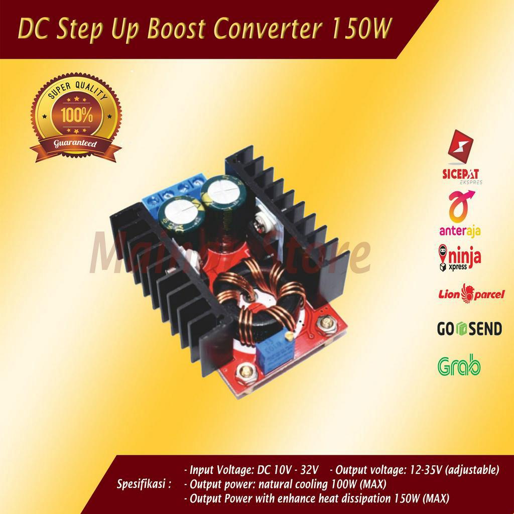 Jual 150W Boost DC-DC 10-32V to 12-35V Step Up Voltage Charger Module ...