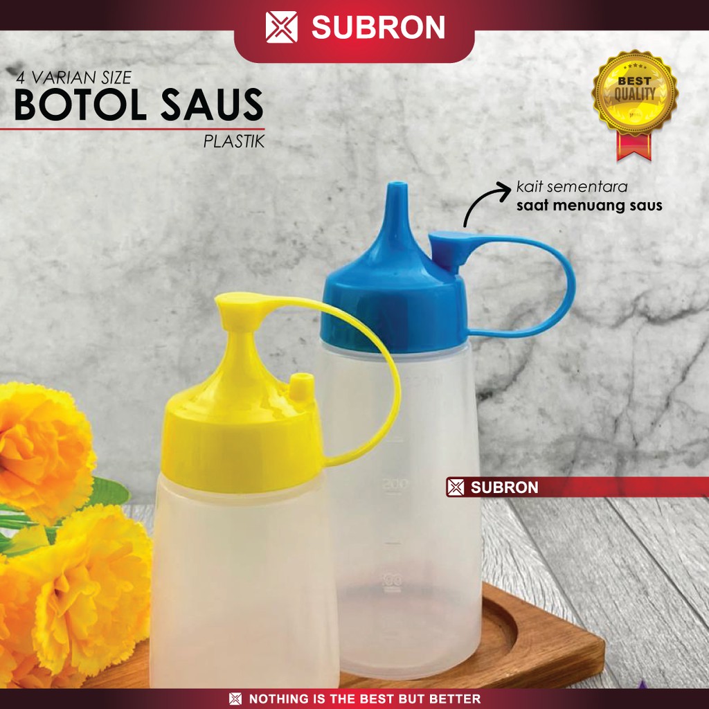 Jual SUBRON Botol Saus 180ml Sambal Tomat Kecap Minyak Mayones Plastik Warna Sauce Ketchup ...