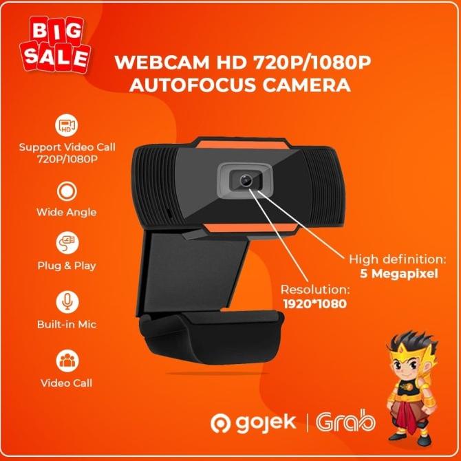 Jual Webcam HD720 Autofocus Camera PC Desktop Portable Laptop Build in Mic MURAH | Shopee Indonesia