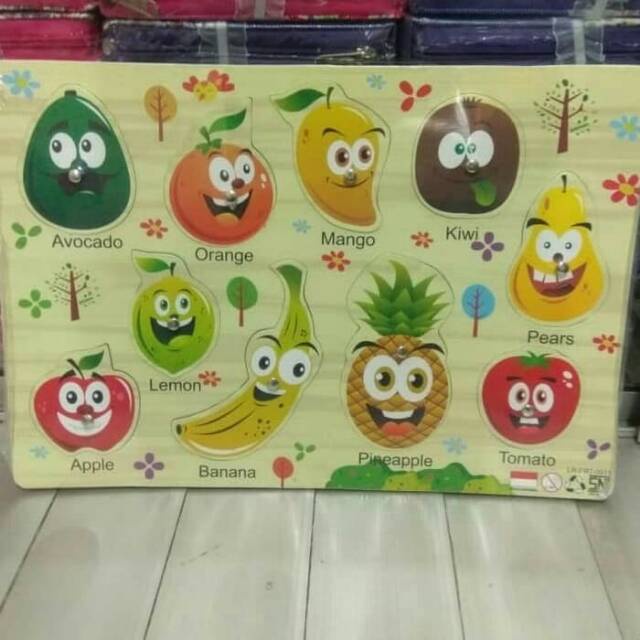 Jual Puzle / Puzzle / Puzel / Pazel kayu MDF Buah Buahan | Shopee Indonesia