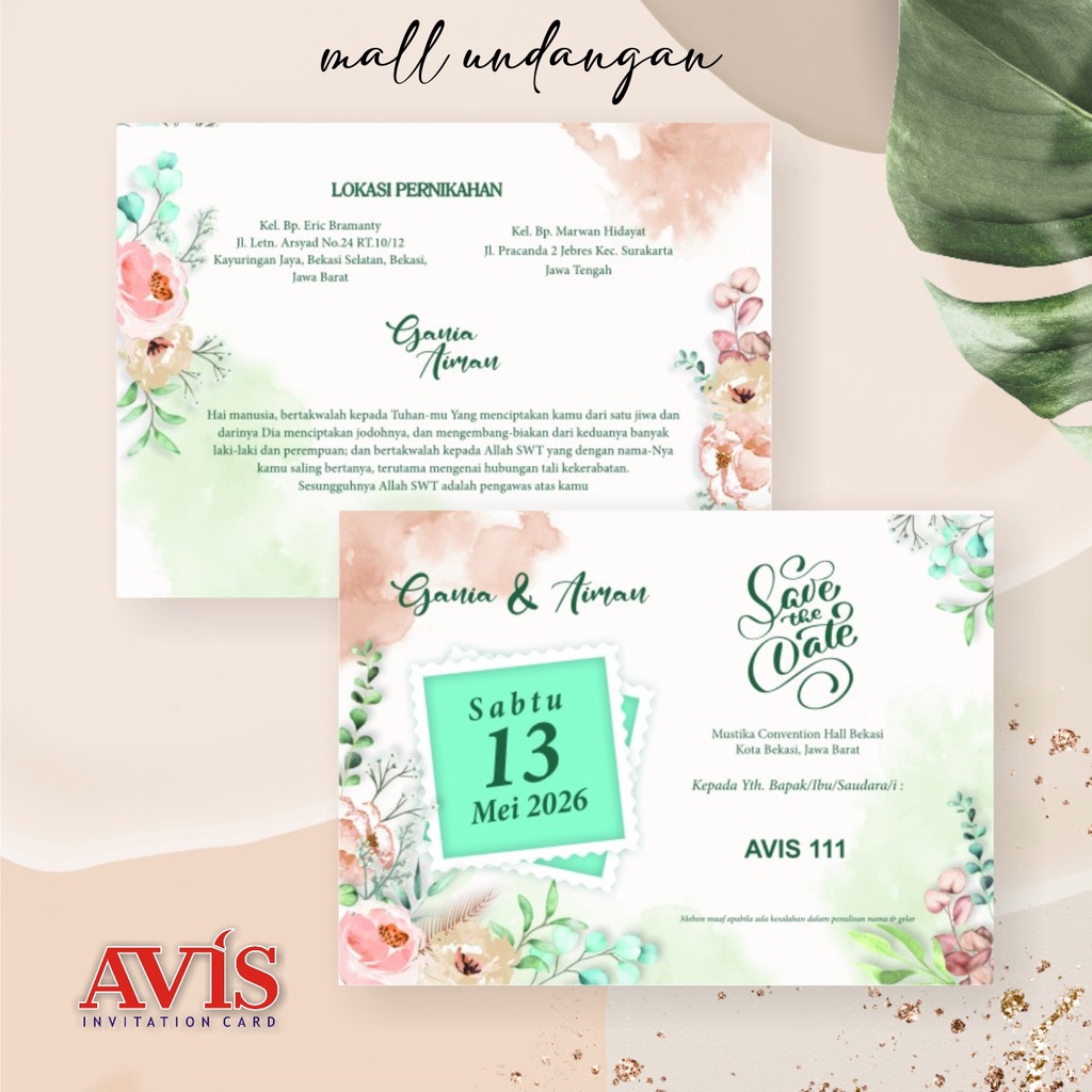 Jual BLANGKO BLANKO UNDANGAN PERNIKAHAN KOSONGAN AVIS 111 | Shopee ...