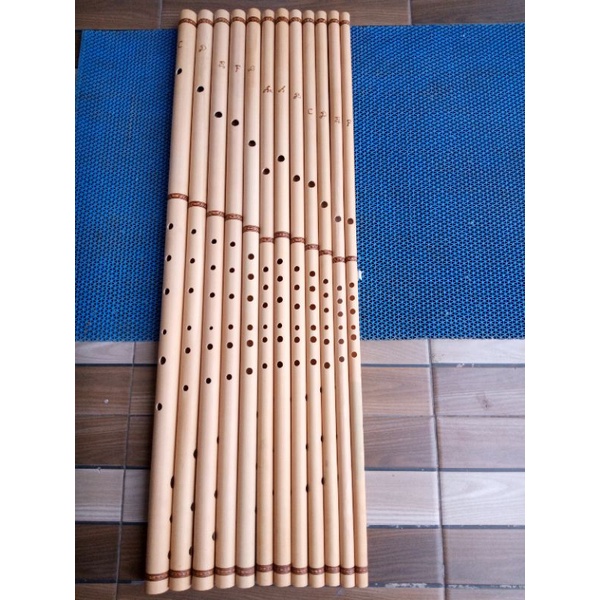 Jual Suling DANGDUT Suling BAMBU 1 SET ISI 12 Panjang 80cm | Shopee ...