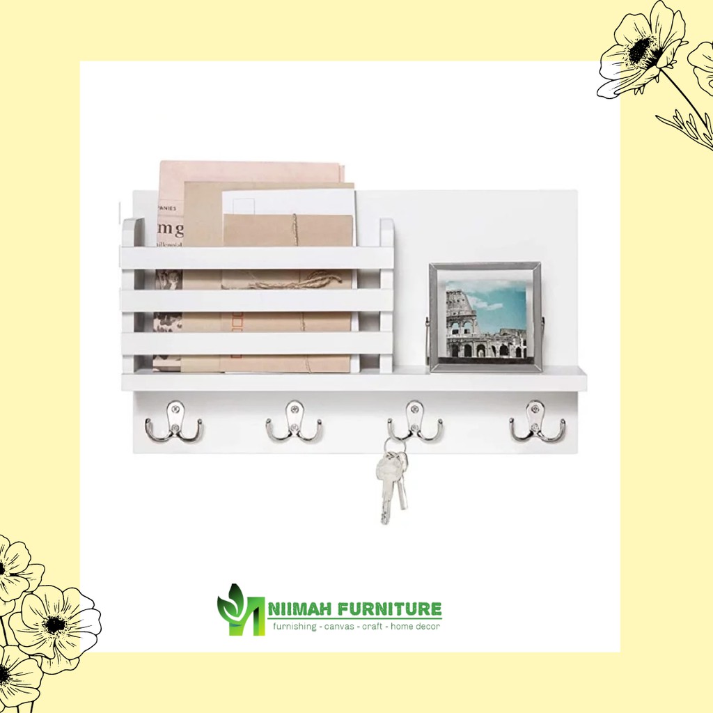 Jual Rak Gantungan Kunci Dan Tempat Buku Dinding Kayu Jati Belanda ...