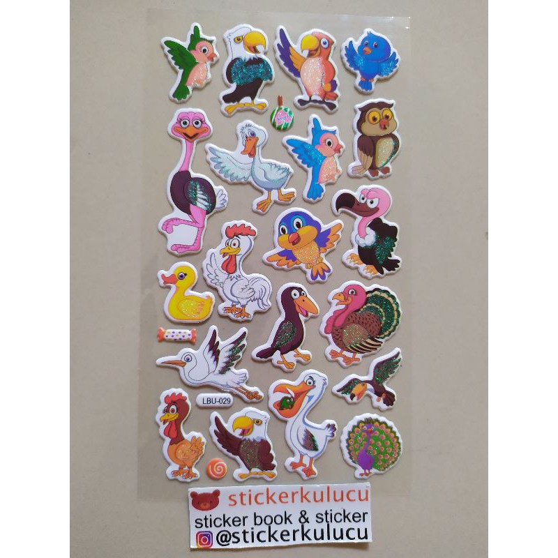 Jual Stiker timbul BURUNG UNGGGAS ukuran 10x18cm | Shopee Indonesia