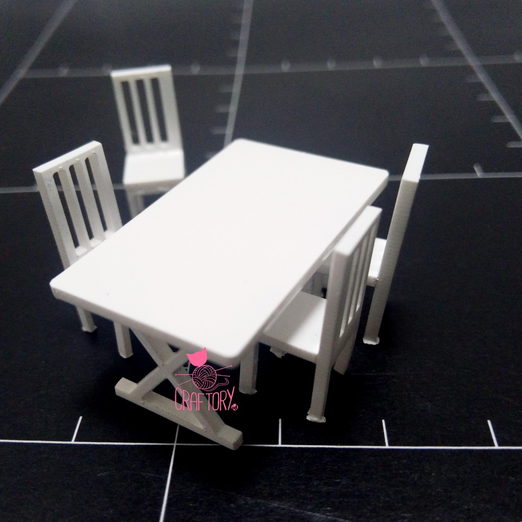 Jual MAKET Meja Makan Set / Miniatur Dining Table - skala 1:50 | Shopee ...