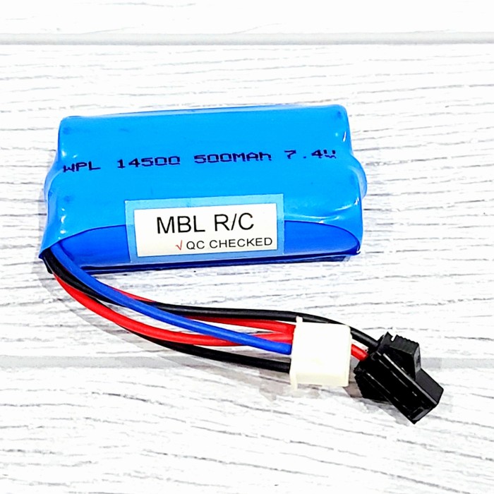 Jual Mini Li-ion Battery 7.4 Volt 500 mAh Baterai WPL D12 | Shopee ...