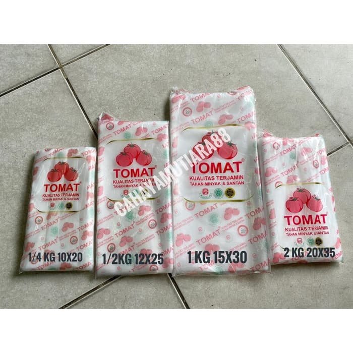 Jual Plastik PE Tomat ukuran 1/4 kg, 1/2kg, 1 kg, 2kg | Shopee Indonesia