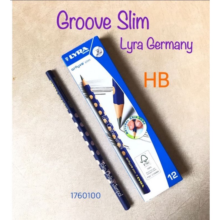 Jual Pensil Tulis Anak Segitiga HB Slim Pencil Lyra Groove Triangular ...