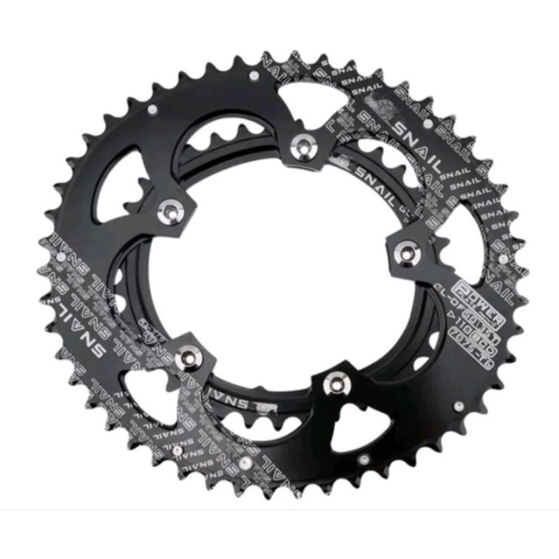 Jual Snail Oval Double Chainring 50-35T BCD 110mm Chain Ring Oval BCD ...