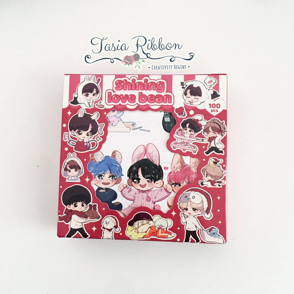 Jual Viral Sticker Big Pack Botol Korea Aesthetic Lucu [100pc]/ Stiker ...