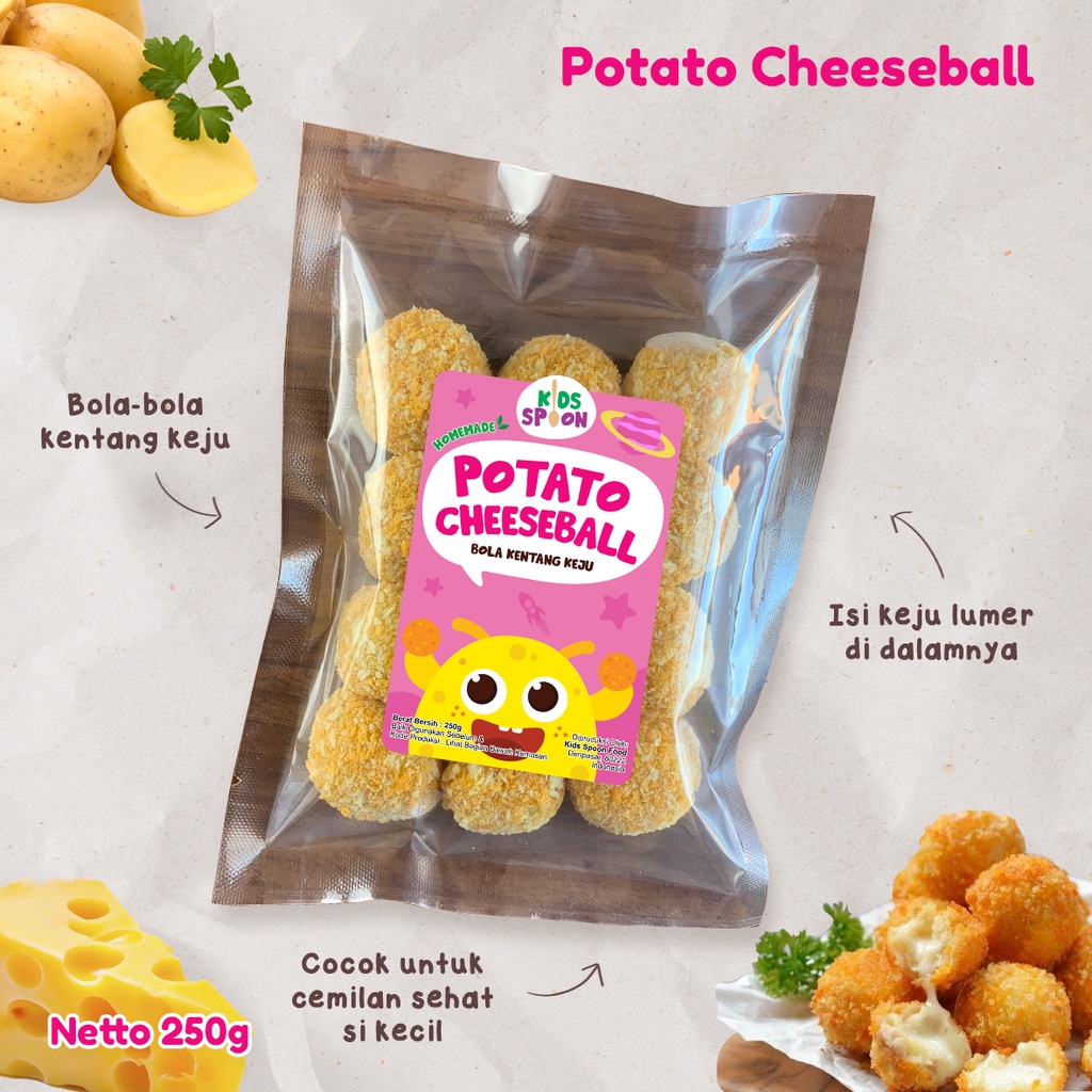 Jual Kids Spoon Potato CheeseBall 250g/ Bola-bola Kentang Keju Tanpa ...