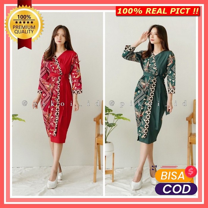 Jual Baju Dress Wanita Natal Trandy Terbaru 2021 Model Kekinian Dress ...