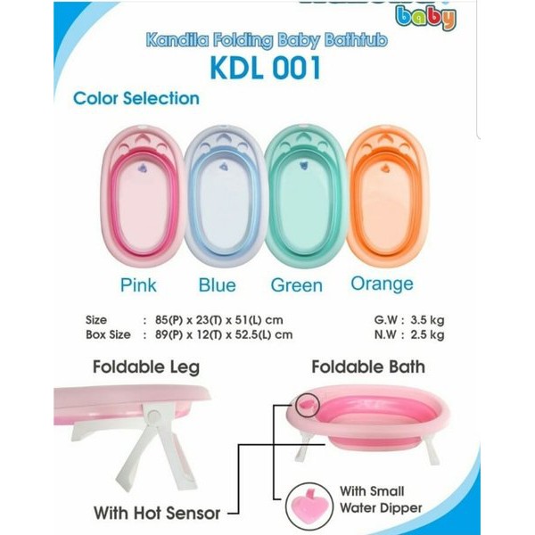 Jual NK1 - Bak mandi bayi kandila - Baby folding bath - Ember mandi ...