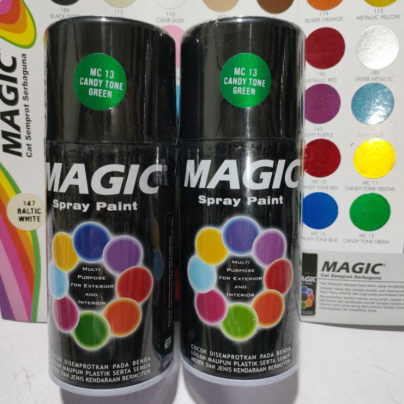 Jual Magic Spray Paint Pilox Pilok Cat Magic Candy Green Hijau Candy 13 ...