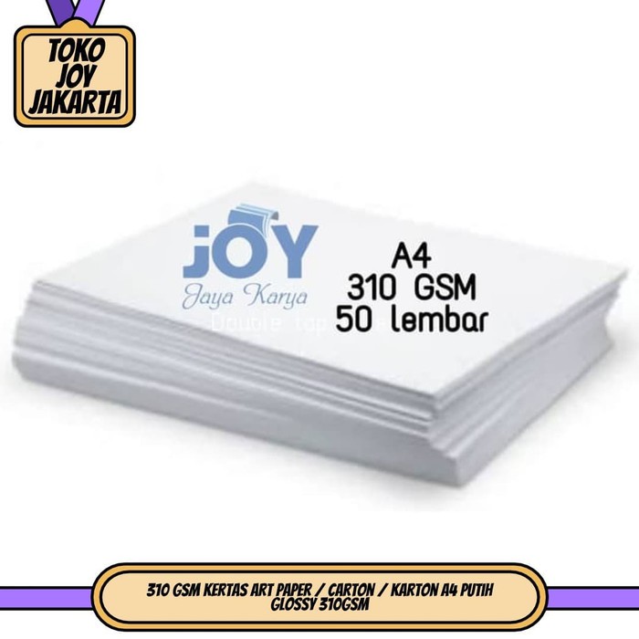 Jual 310 GSM Kertas Art Paper / Carton / Karton A4 Putih Glossy 310GSM ...